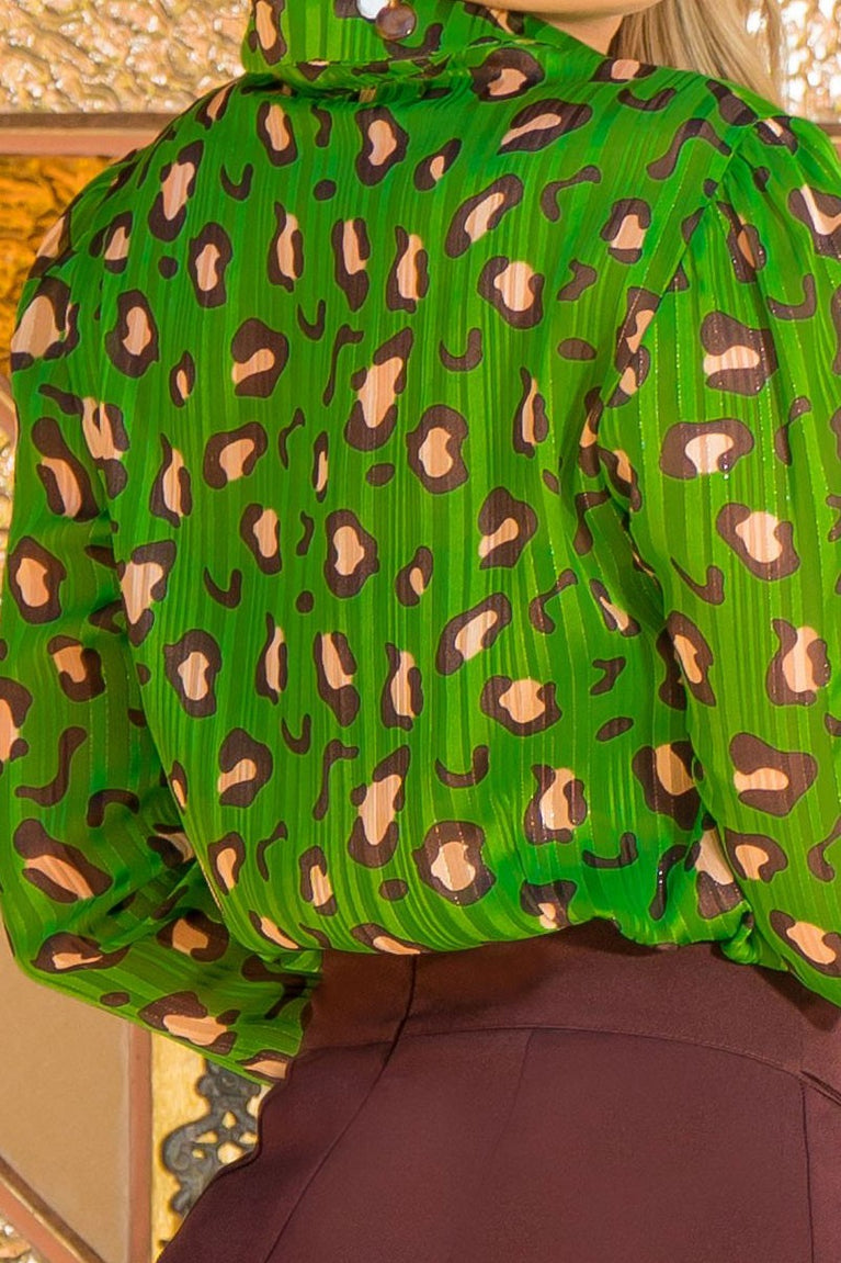 No struggle Modest Fashion - Modest Tops - Chiffon Animal Print Shirt ...